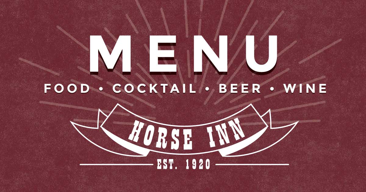 Menu - Horse Inn